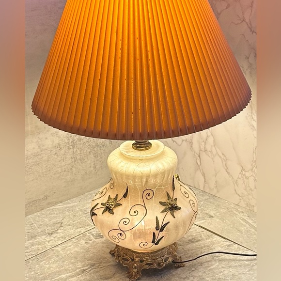 Accents | Antique Carl Falkenstein Opalescent Flower Parlor Lamp | Poshmark